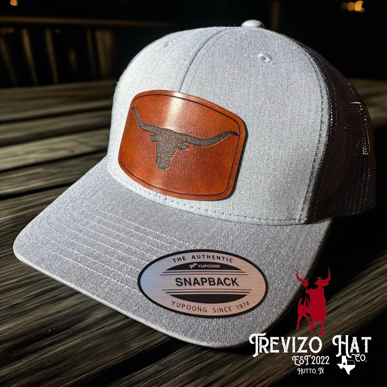 LonghornLeatherPatchHat | Trevizo Hat Co.